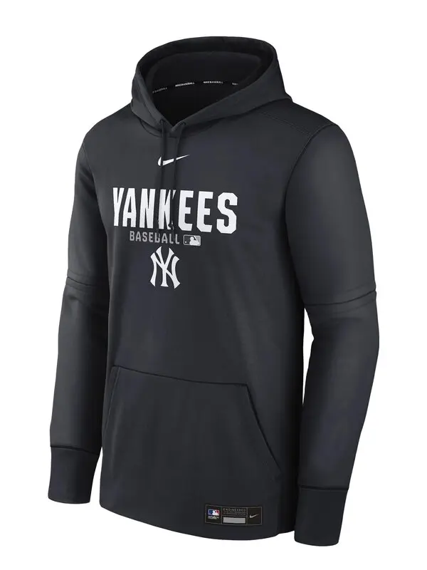 Nike New York Yankees Authentic Collection Therma Mlb Pullover Hoodie - Blue