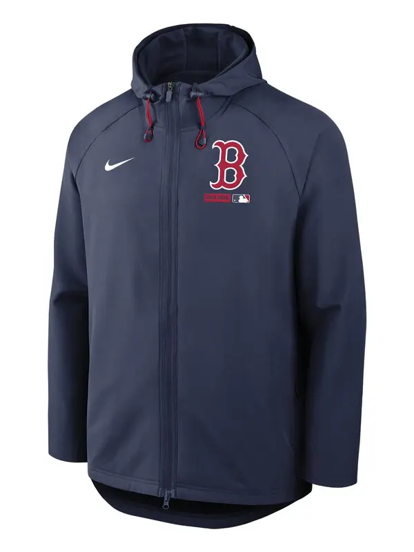 Nike Boston Red Sox Authentic Collection Therma-fit Mlb Full-zip Hooded Jacket - Blue