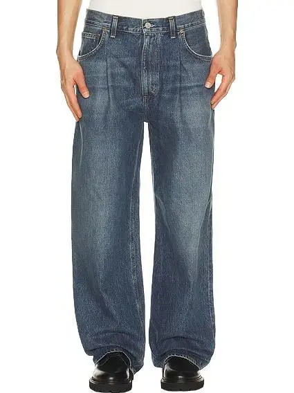 AGOLDE Benton Pleat Jean In Medium Wash - Control
