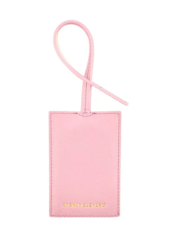 Stoney Clover Lane Textured Faux Leather Luggage Tag - Flamingo