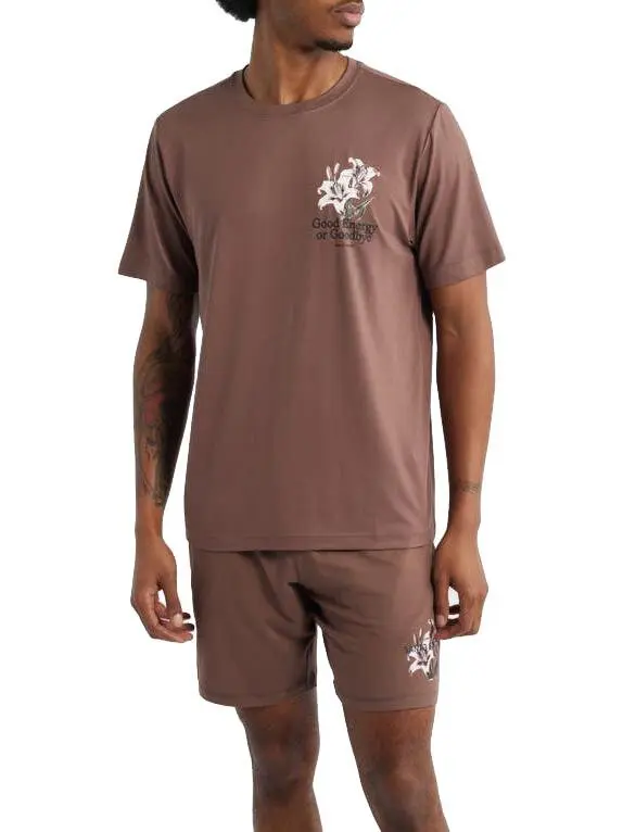 SANTO STUDIO Tempo Good Energy Tech T-shirt - Holy Brown