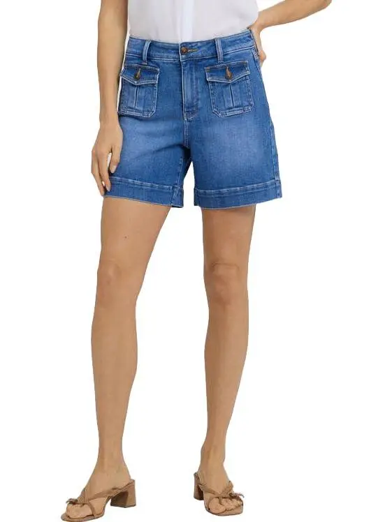 NYDJ Ella Patch Pocket Denim Shorts - Salton