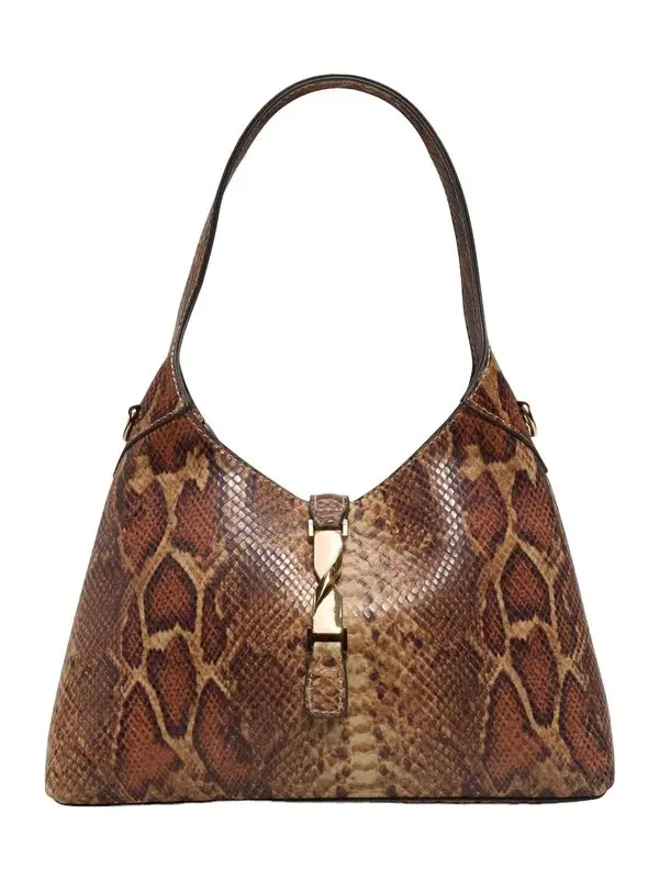 Aldo Snake Embossed Shoulder Bag - Other Brown