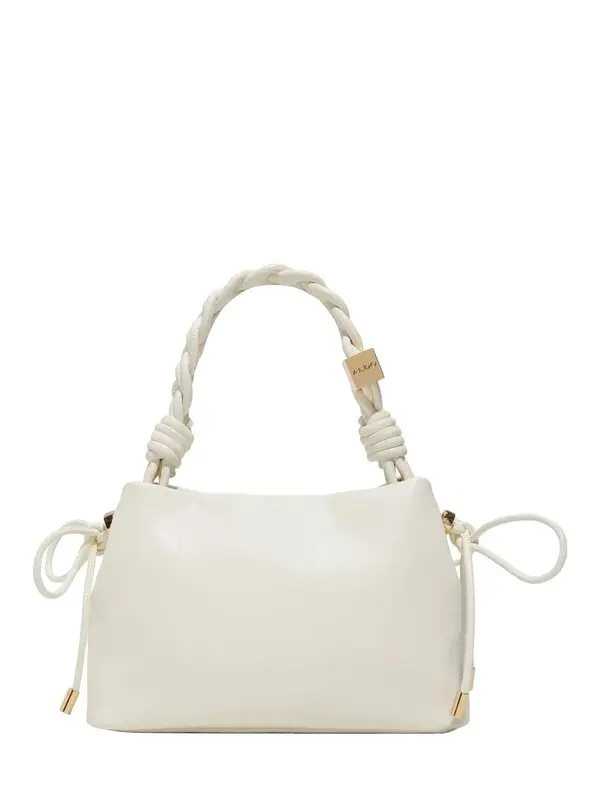 Aldo Faux Leather Braided Top Handle Bag - Cream