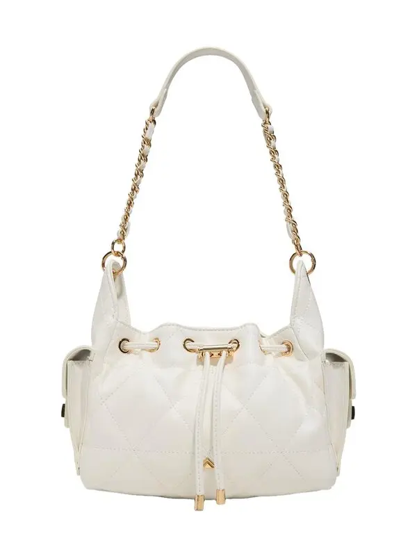 Aldo Faux Leather Shoulder Bag - White