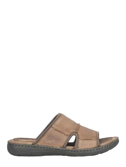 BØRN Maldon Leather Slide Sandal - Light Brown Nubuck