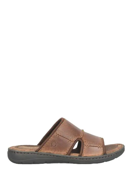 BØRN Maldon Leather Slide Sandal - Rust