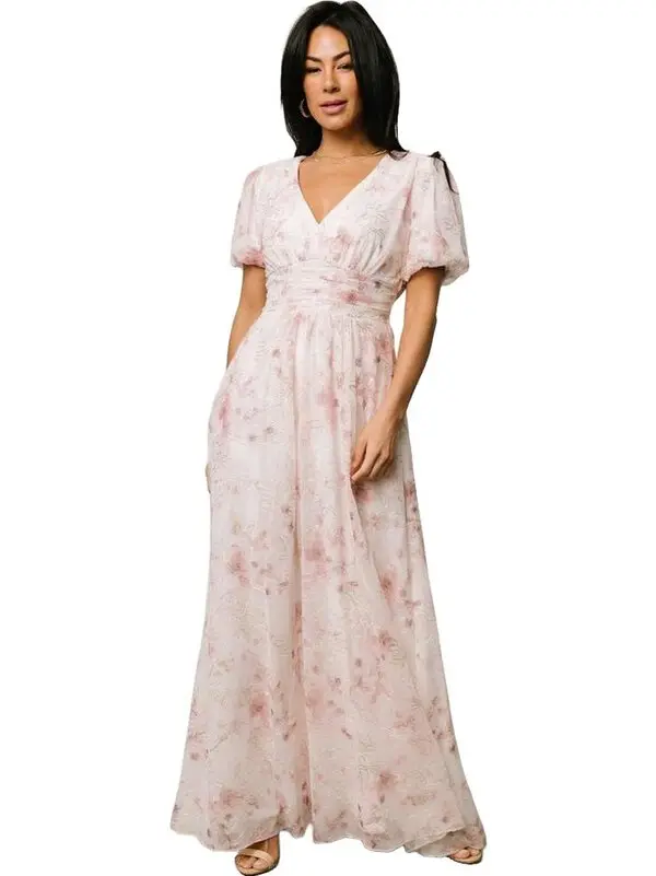 BALTIC BORN Ardley Maxi Dress - Mauve Floral