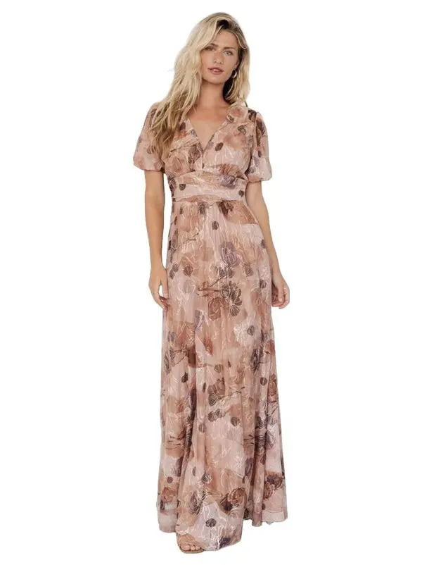 BALTIC BORN Ardley Maxi Dress - Taupe Floral