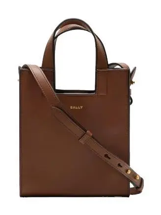 Bally Easy Small Tote Bag In Calf Leather - Brown