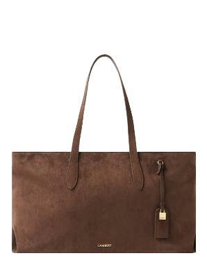 LAMBERT Vegan Suede Tote Bag - Chocolate