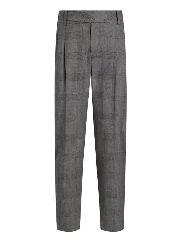 Dolce & Gabbana Glen Plaid Virgin Wool Trousers - Multicolor