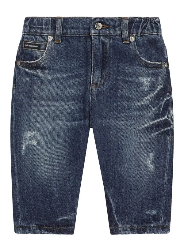 Dolce & Gabbana Washed Denim Trousers - Multicolor