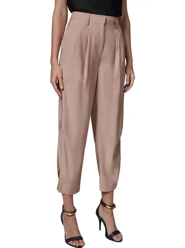Donna Karan New York Pleated Crop Trousers - Umbria