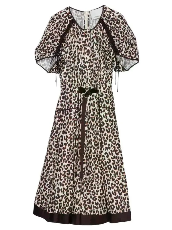 3.1 Phillip Lim Animal-print Belted Dress - Neutrals