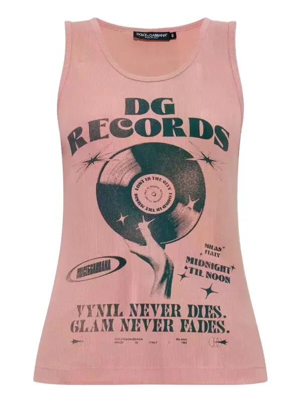 Dolce & Gabbana Printed Tank Top - Pink