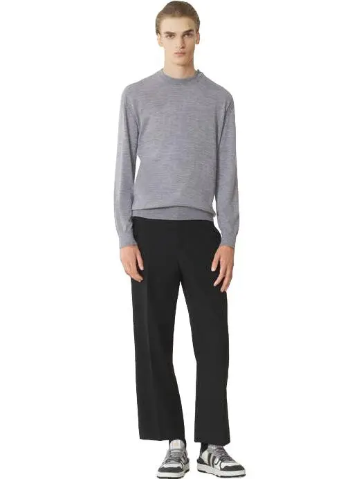 LANVIN Merino Wool Sweater - Light Grey