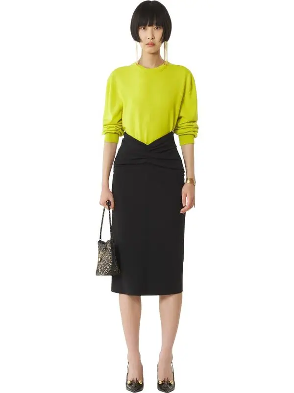 LANVIN Midi Jersey Skirt - Black