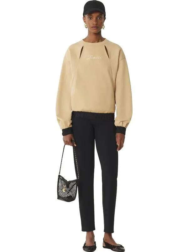 LANVIN Ribbon Detailed Sweatshirt - Sand