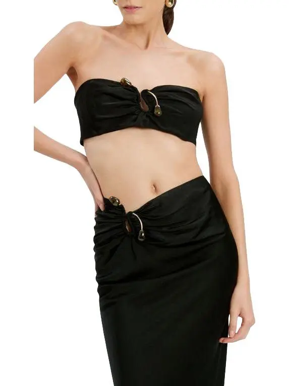 Bardot Dylan Bandeau Top - Black