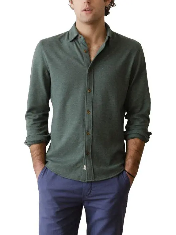 Marine Layer Pacifica Button-up Shirt - Green Heather