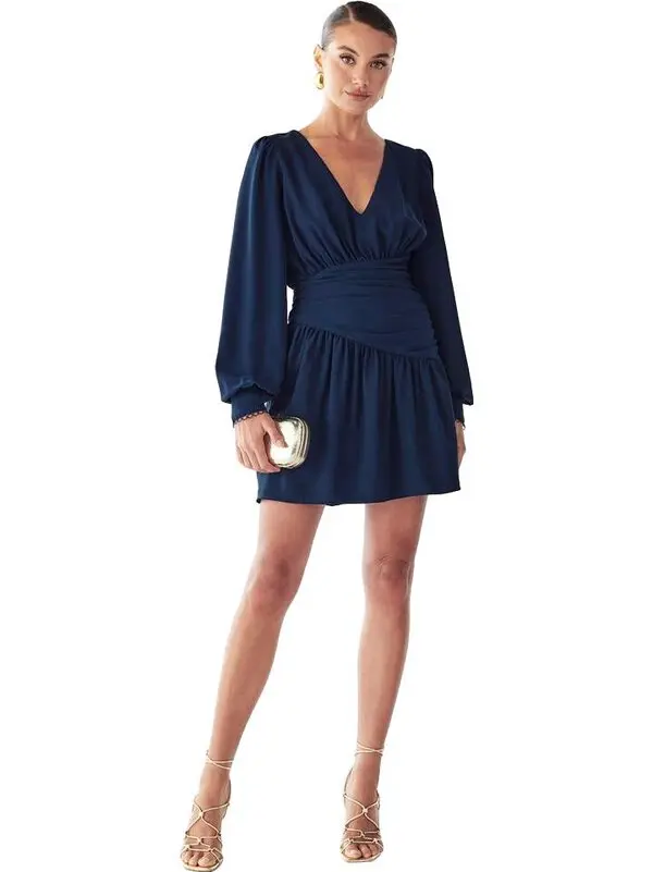 BWLDR Merry Mini Dress - Navy Blue