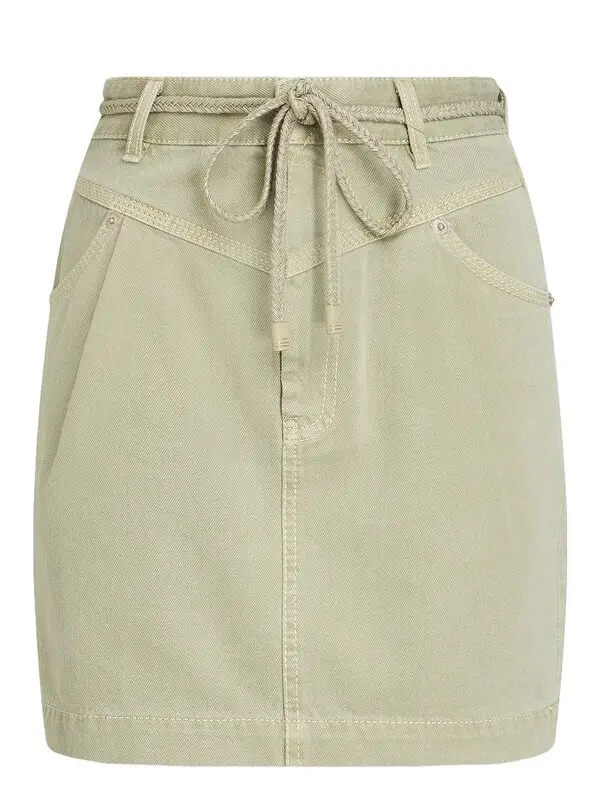 Zimmermann Denim Mini Skirt - Sage Green