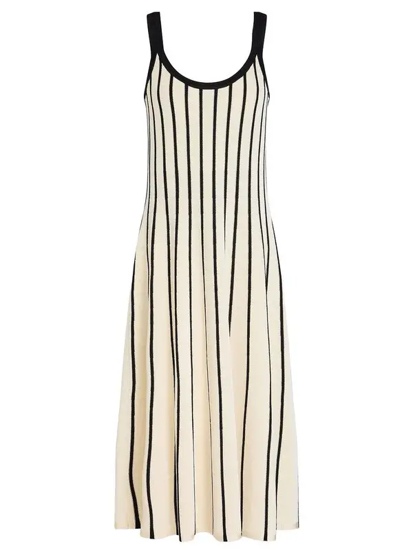 Zimmermann Striped Knitted Midi Dress - Cream