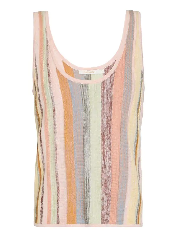 Zimmermann Striped Ribbed-knit Tank - Multicolor