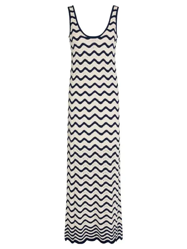 Zimmermann Crochet-knit Cotton Maxi Dress - Navy