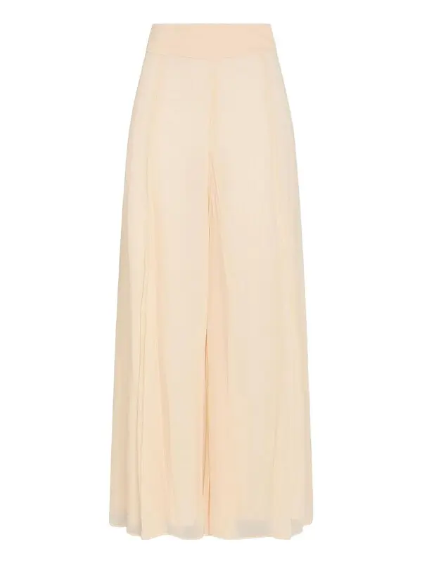 Zimmermann Crepon High-rise Culottes - Cream