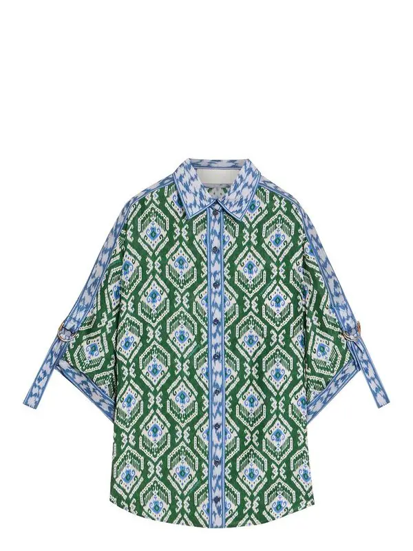 Zimmermann Printed Silk-voile Shirt - Green