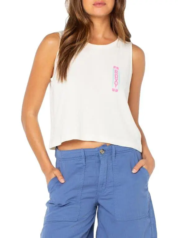 Roxy Wildflower Graphic Tank - Cloud Dancer