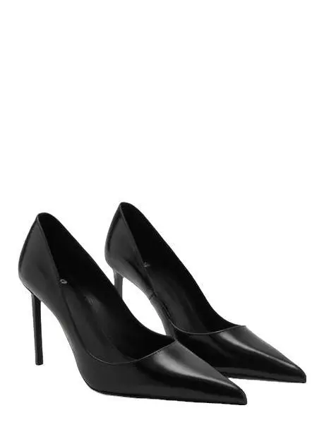 Mango Pointed Toe Pump - Black