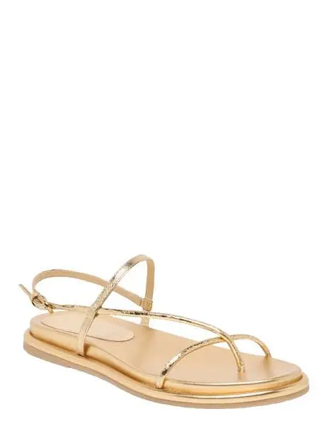 Dolce Vita Strappy Sandal - Gold Distressed Leather