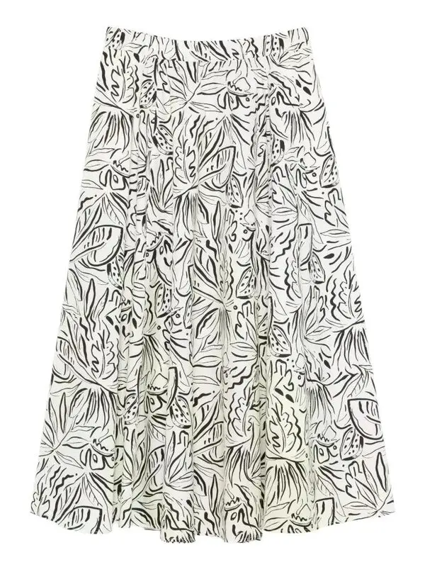 Aspesi Patterned Skirt - White