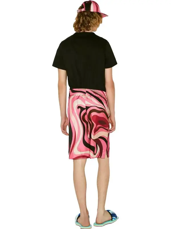 Emilio Pucci Abstract-print Bermuda Shorts - Pink