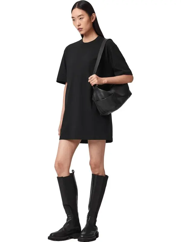 ALLSAINTS Fuse Appliqué T-shirt Dress - Black