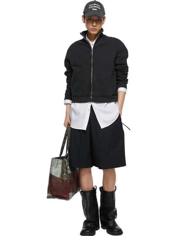 Acne Studios Zip-up Sweatshirt - Faded Black