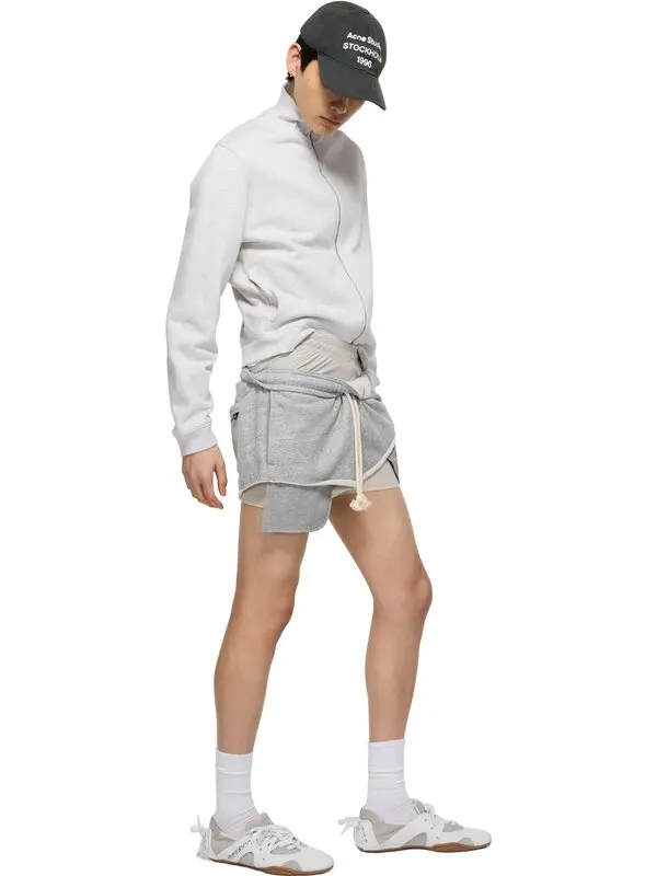 Acne Studios Zip-up Sweatshirt - Pale Grey Melange