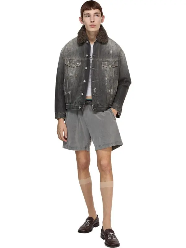 Acne Studios Washed Denim Jacket - Black