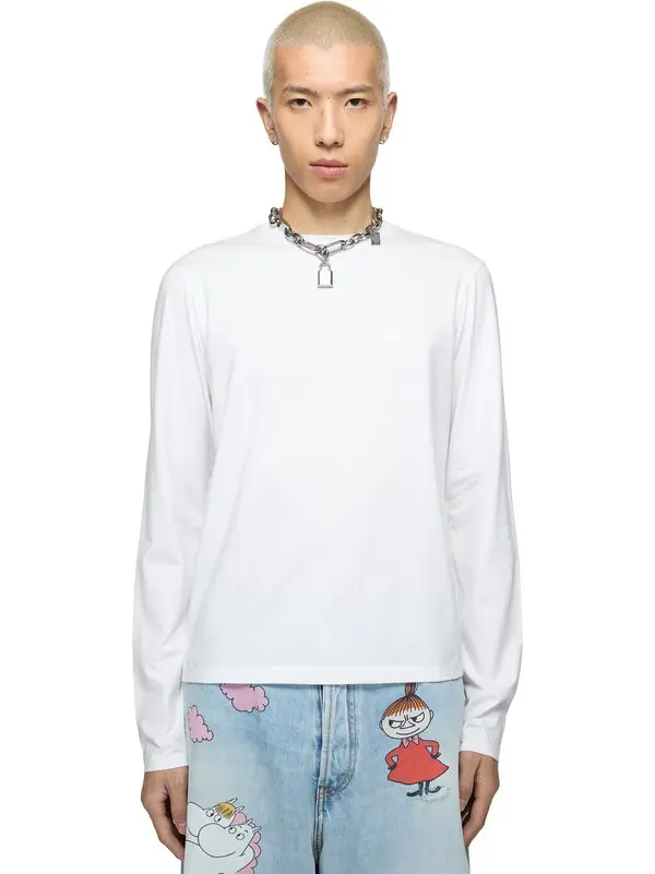 Acne Studios Long Sleeve T-shirt Regular Fit - Optic White