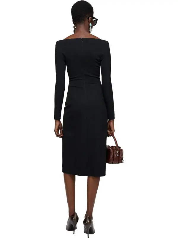Acne Studios Long Sleeve Midi Dress - Black