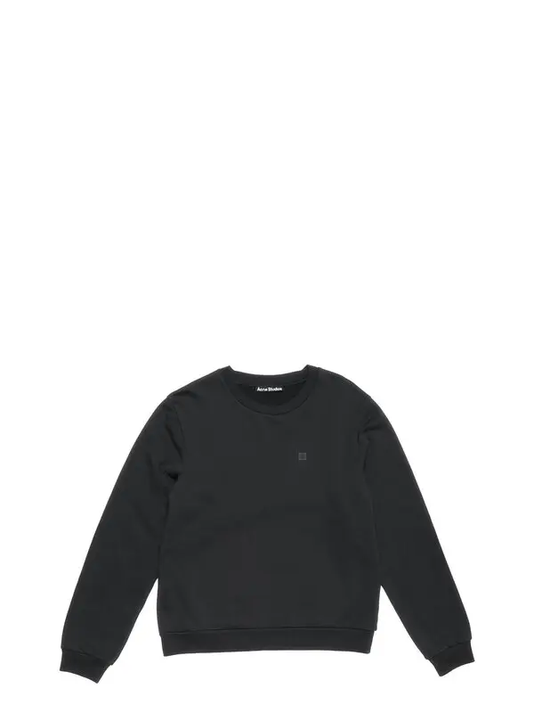 Acne Studios Fleece Face Logo Sweatshirt - Black