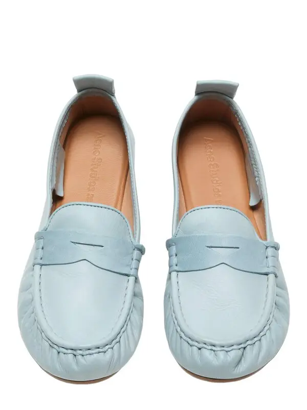 Acne Studios Leather Loafers - Sky Blue
