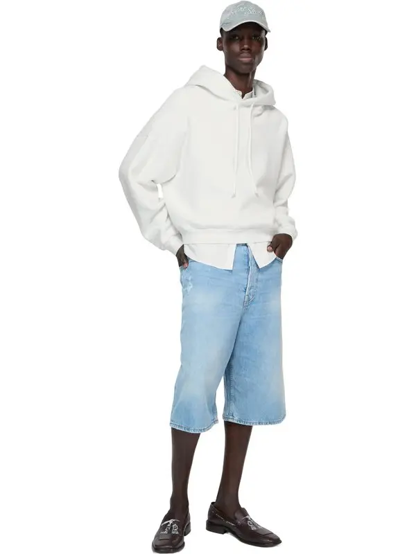 Acne Studios Loose Fit Denim Shorts - Light Blue