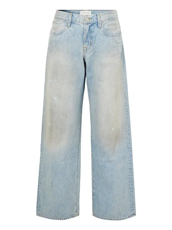 SLVRLAKE Mica Relaxed Low-rise Wide-leg Jeans - Blue