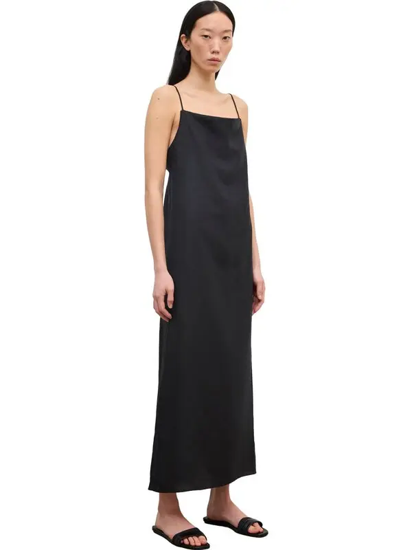 HOUSE OF DAGMAR Waterfall Midi Dress - Black