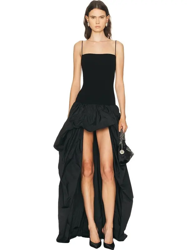 Stella McCartney Crepe Jersey High-low Dress - Black