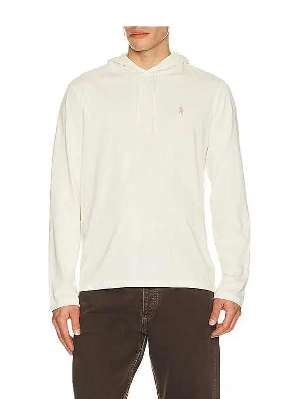 Polo Ralph Lauren Long Sleeve Hooded T-shirt - Parchment Cream